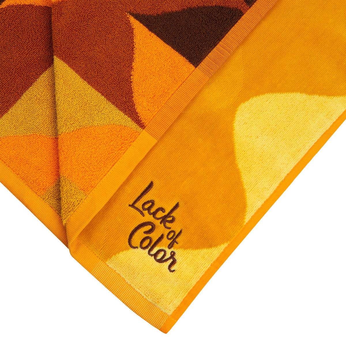 Retro Wave Towel - Cotton in Light Brown | Lack of Color